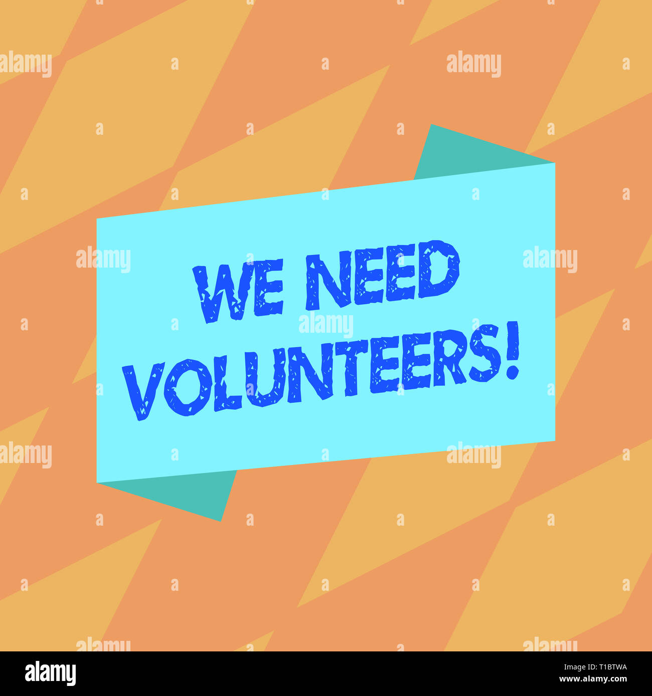 Text sign showing We Need Volunteers. Business photo showcasing someone ...