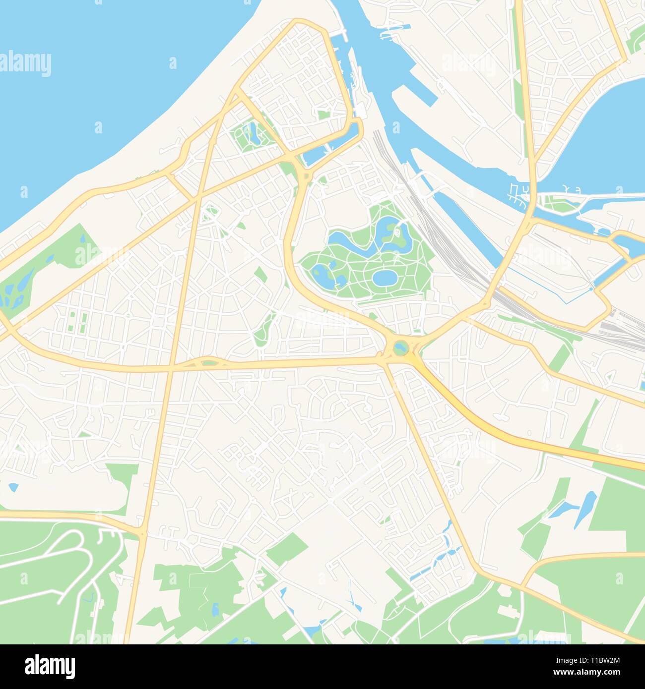 Ostend printable map hi-res stock photography and images - Alamy
