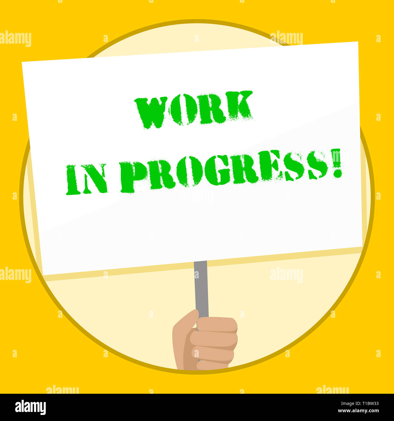 Text sign showing Work In Progress. Business photo text unfinished ...