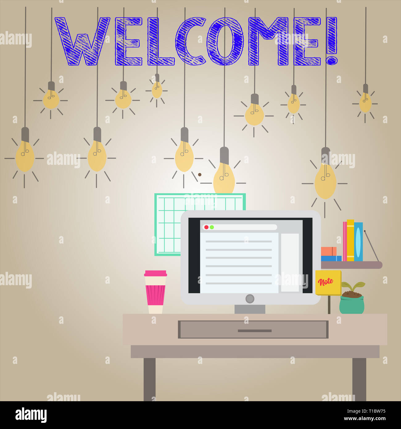 Handwriting text writing Welcome. Conceptual photo Warm salutation ...