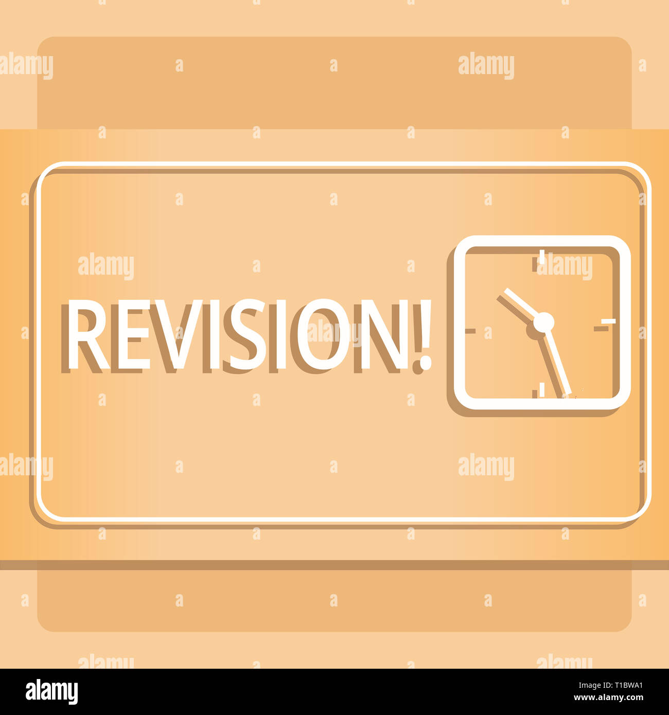 Text sign showing Revision. Business photo showcasing Rechecking Before ...