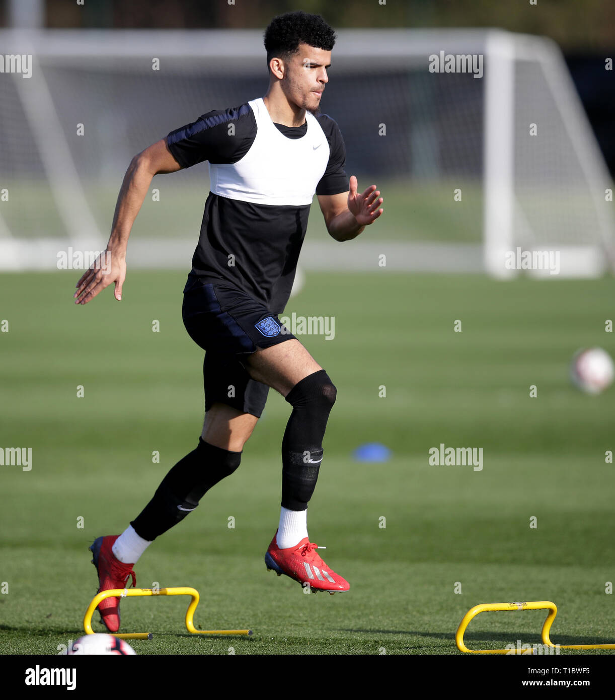 England's Dominic Solanke during the training session at AFC ...