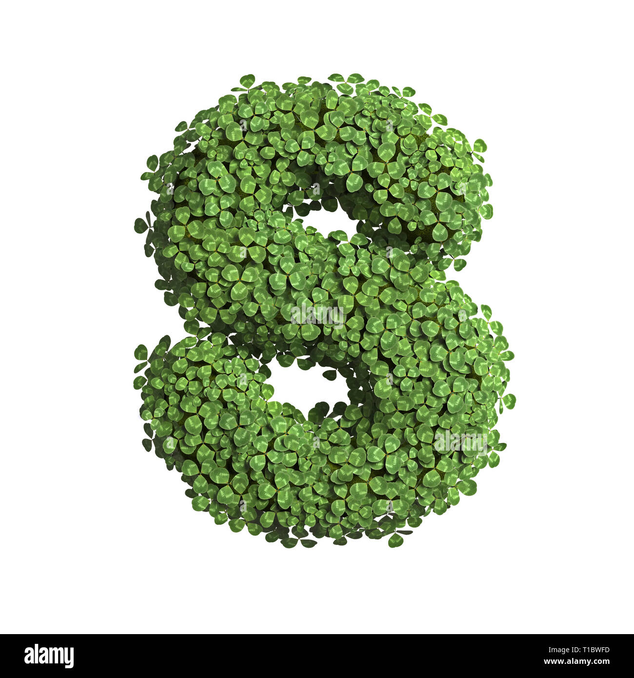 clover letter S - Capital 3d spring font isolated on white background ...