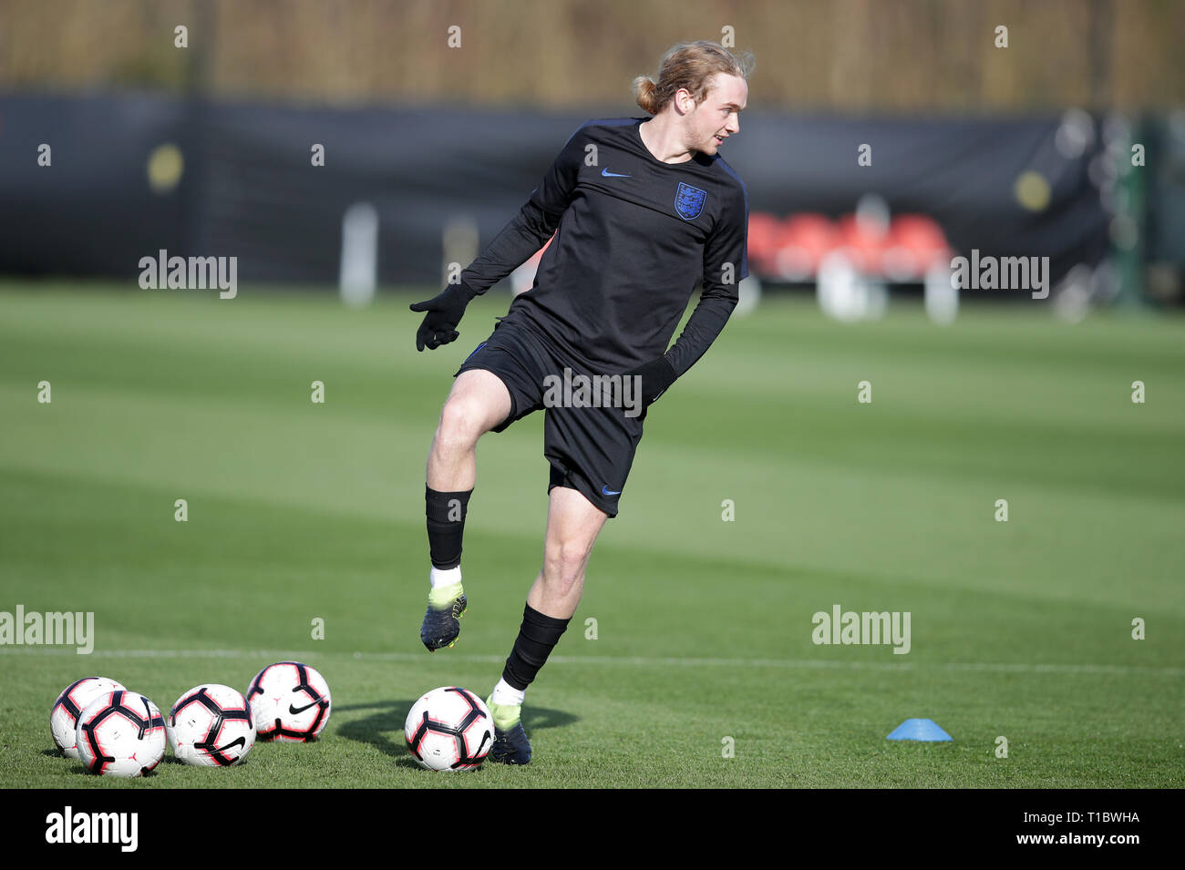 England's Tom Davies during the training session at AFC Bournemouth ...