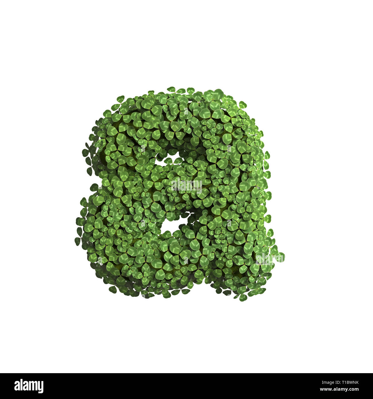 clover letter A - Small 3d spring font isolated on white background ...