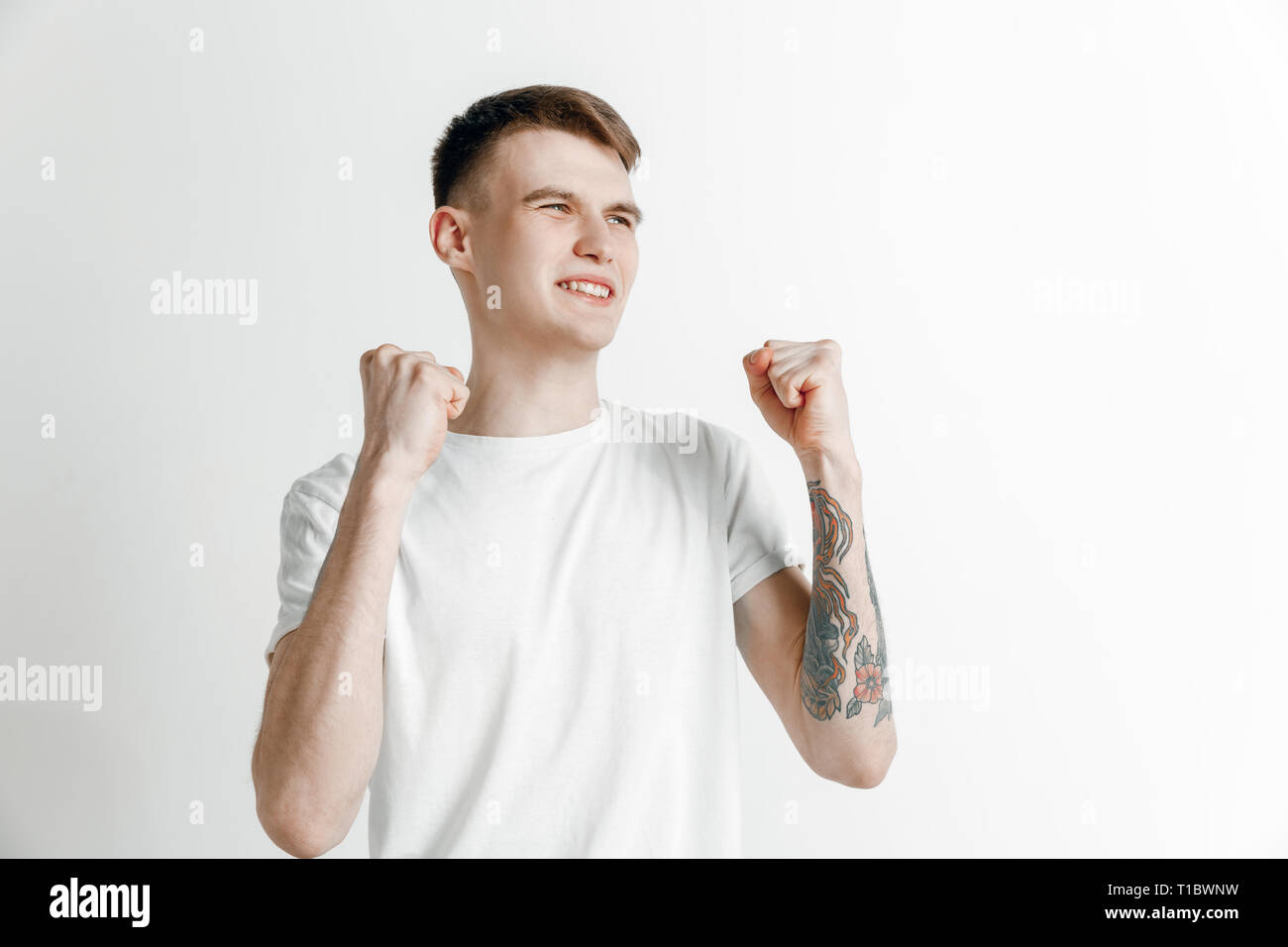 I won. Winning success happy man celebrating being a winner. Dynamic ...