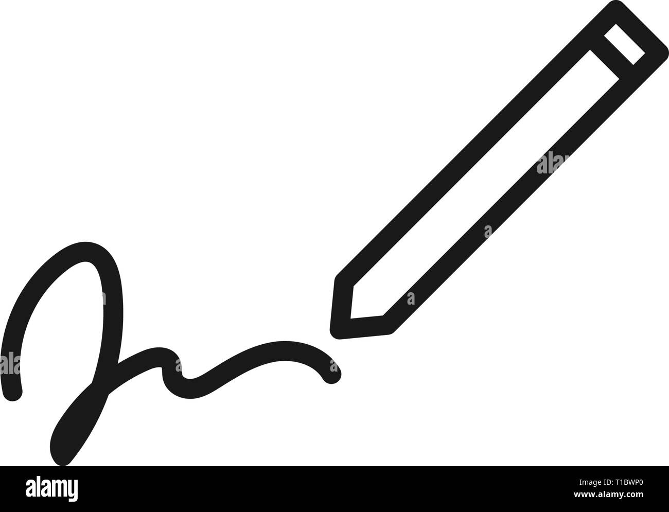 Signature icon graphic design template vector Stock Vector Image & Art ...