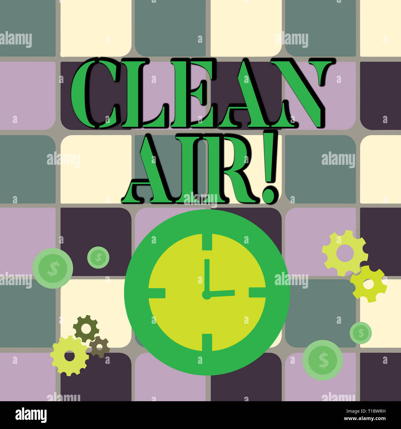 Writing note showing Clean Air. Business concept for forbidding in ...