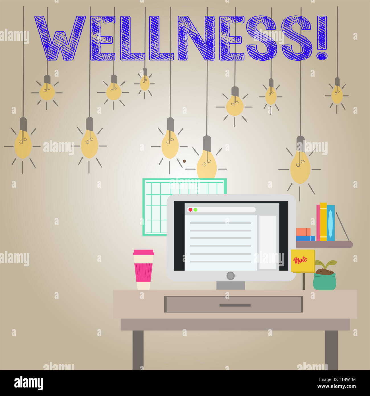 Handwriting text writing Wellness. Conceptual photo Making healthy ...