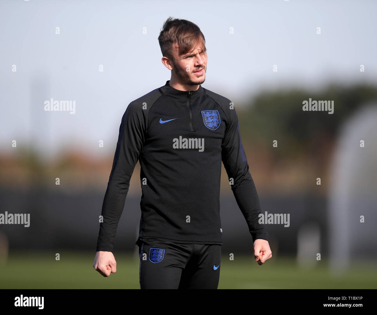 England's James Maddison during the training session at AFC Bournemouth ...