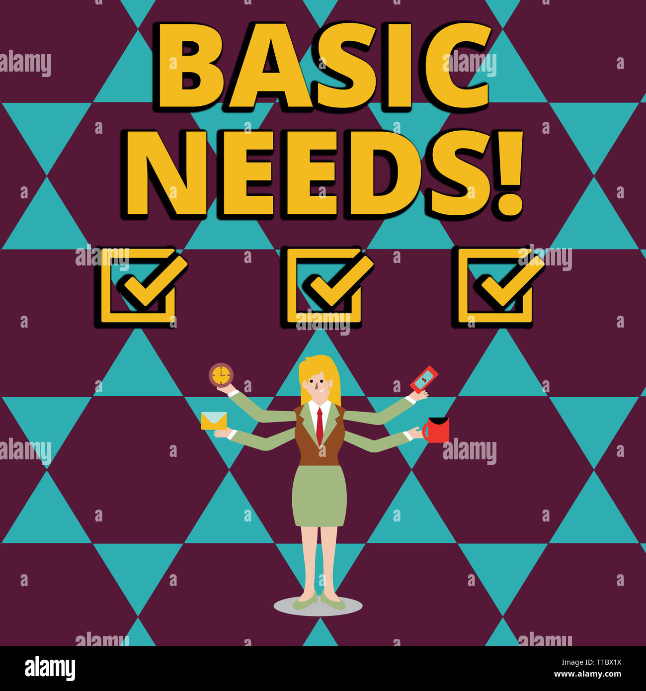 Text sign showing Basic Needs. Business photo showcasing measurement of ...