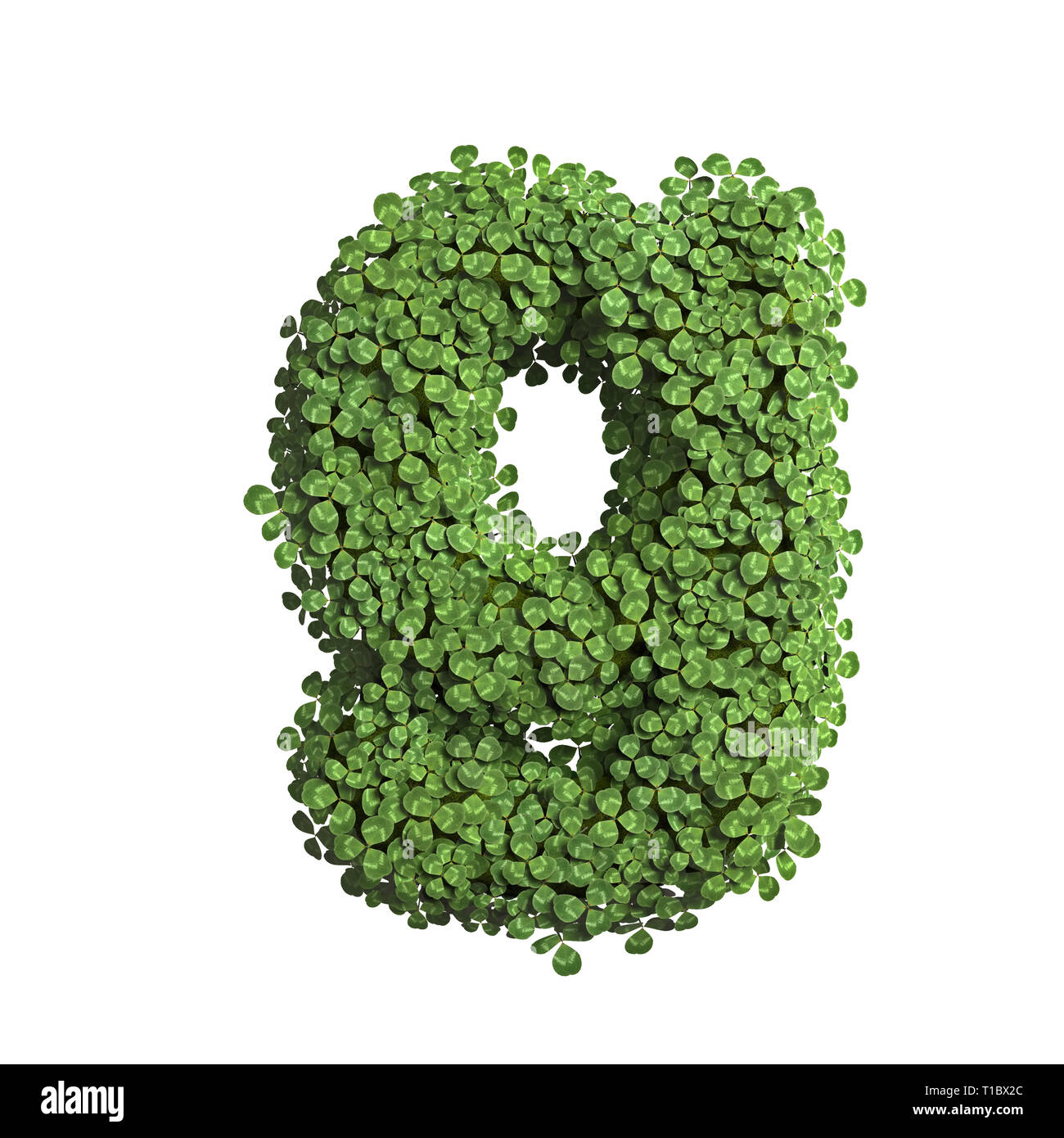 clover letter G - Lowercase 3d spring font isolated on white background ...