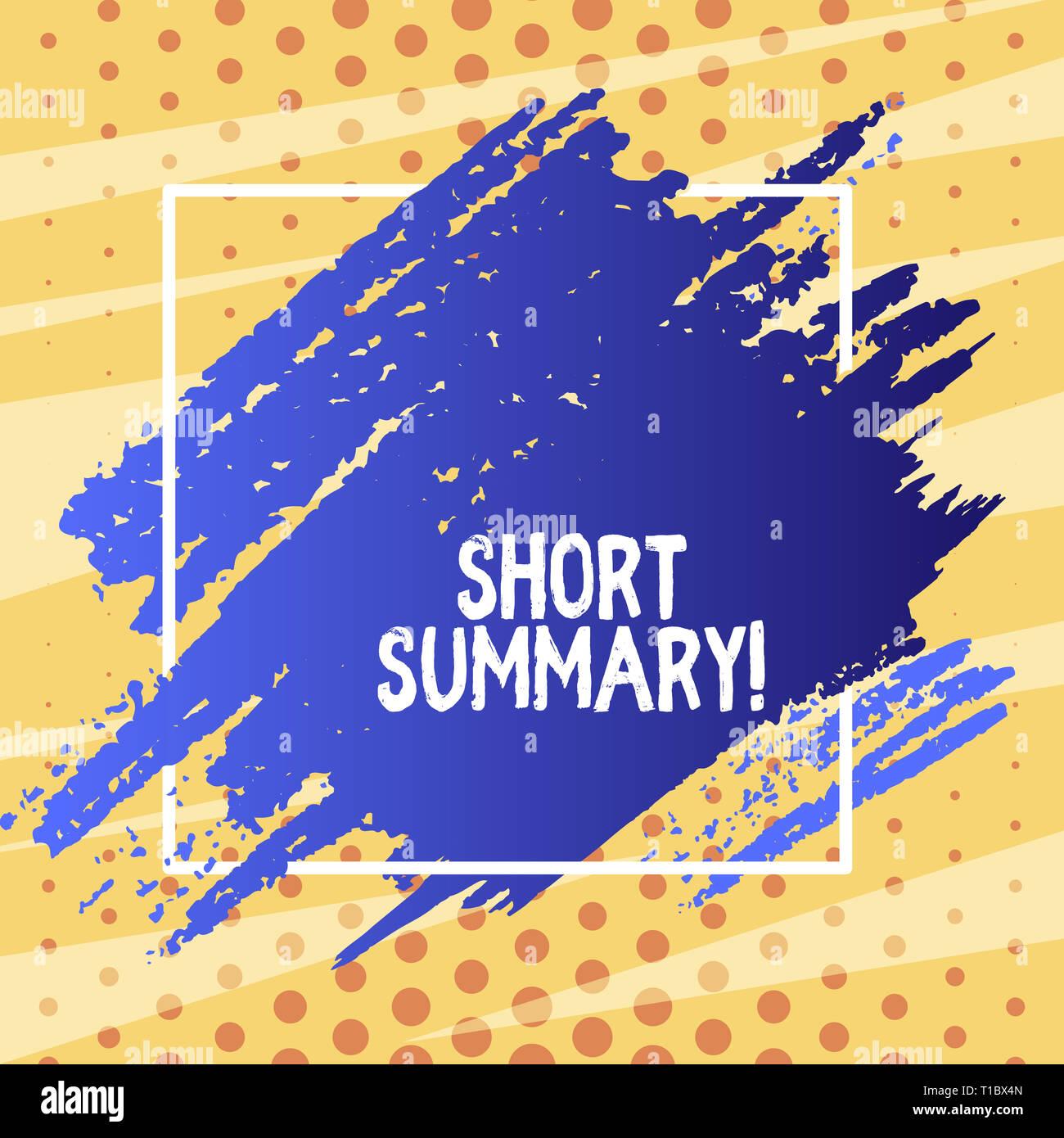 Text sign showing Short Summary. Business photo text Brief statement of ...