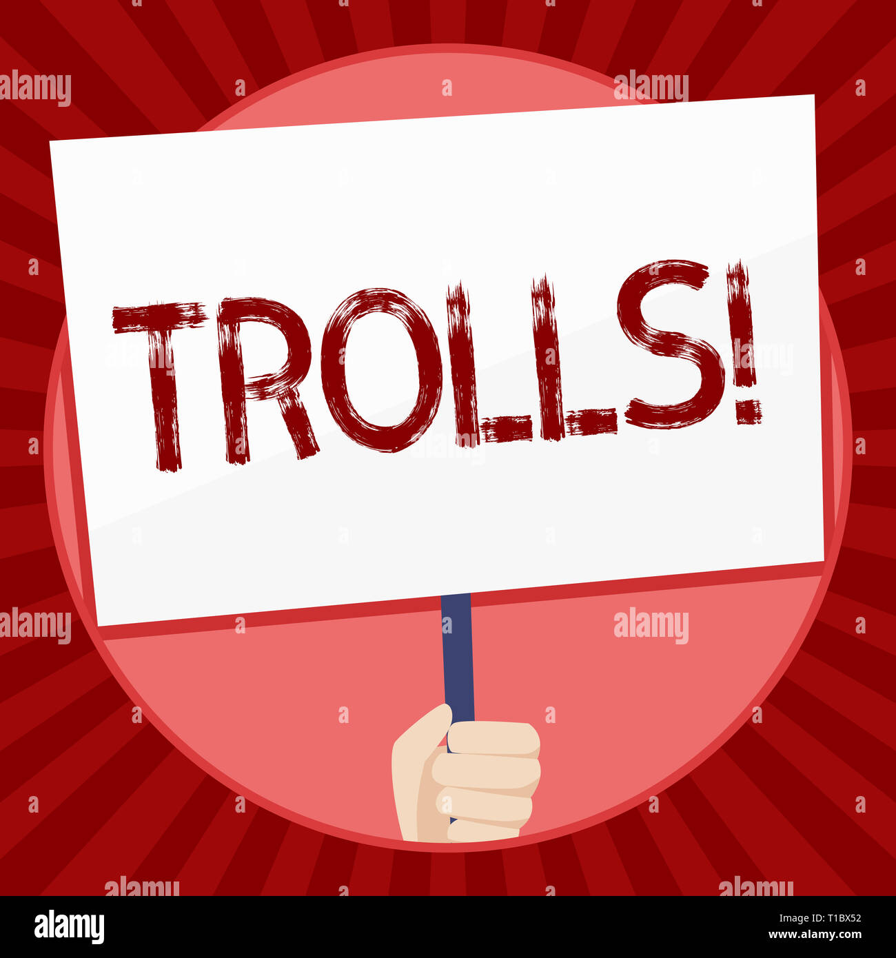 Handwriting text Trolls. Conceptual photo Online troublemakers posting ...