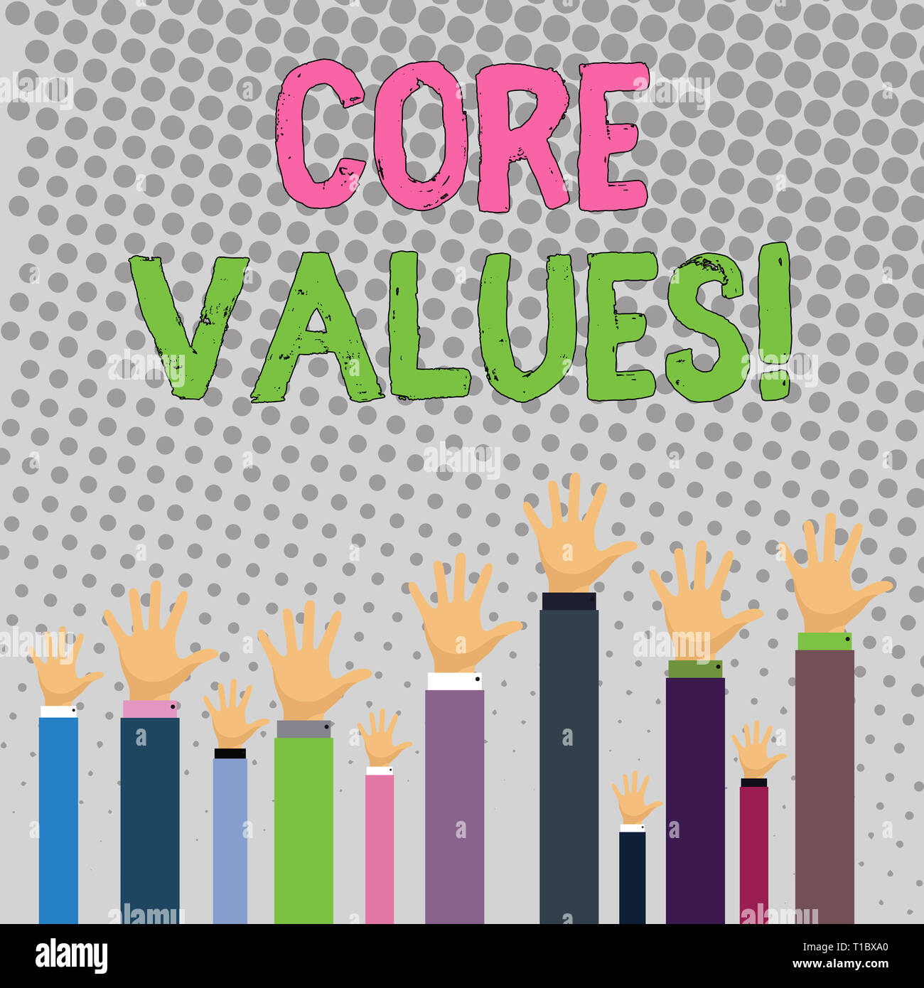 Conceptual hand writing showing Core Values. Concept meaning principle ...