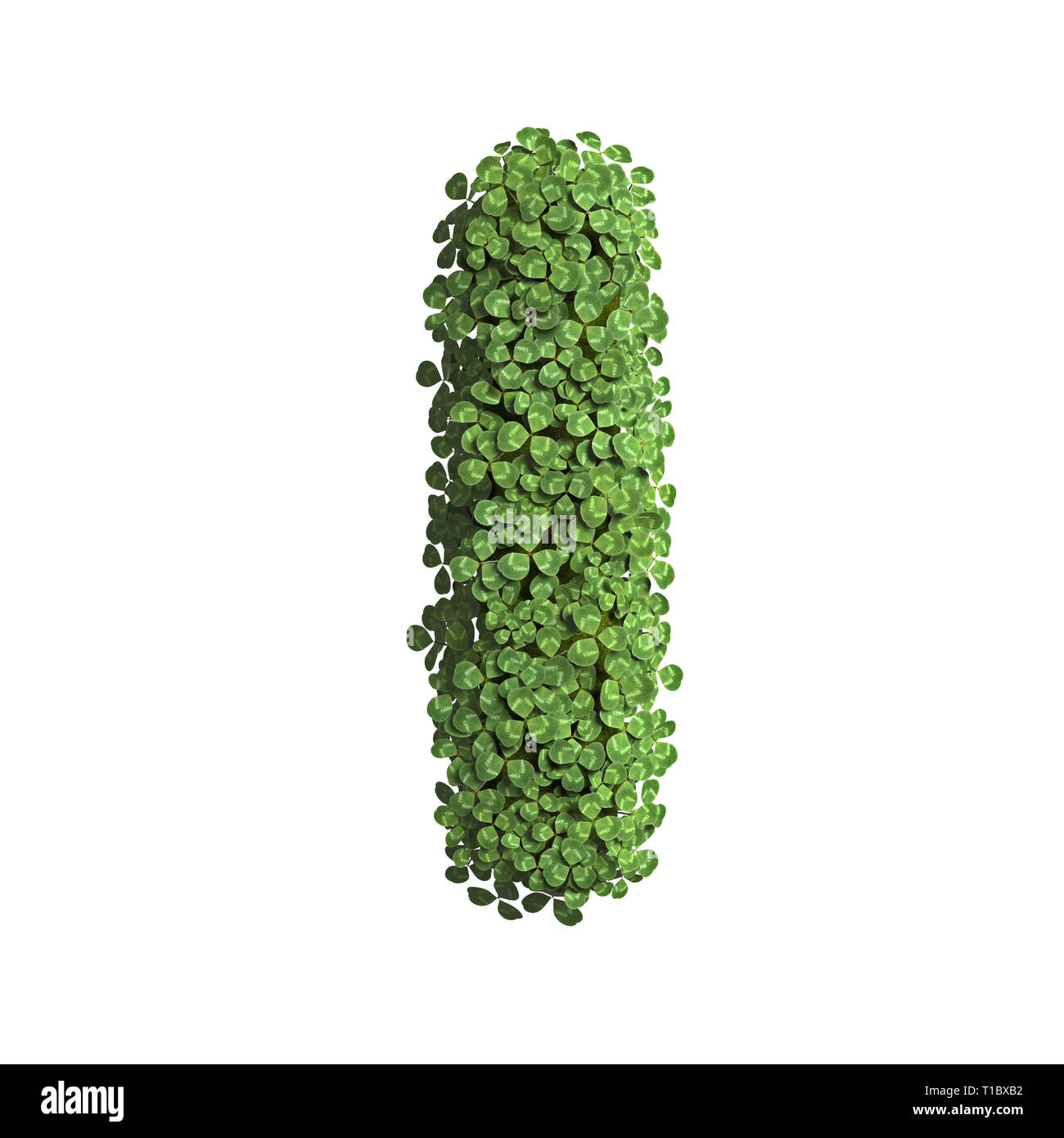 clover letter L - small 3d spring font isolated on white background ...