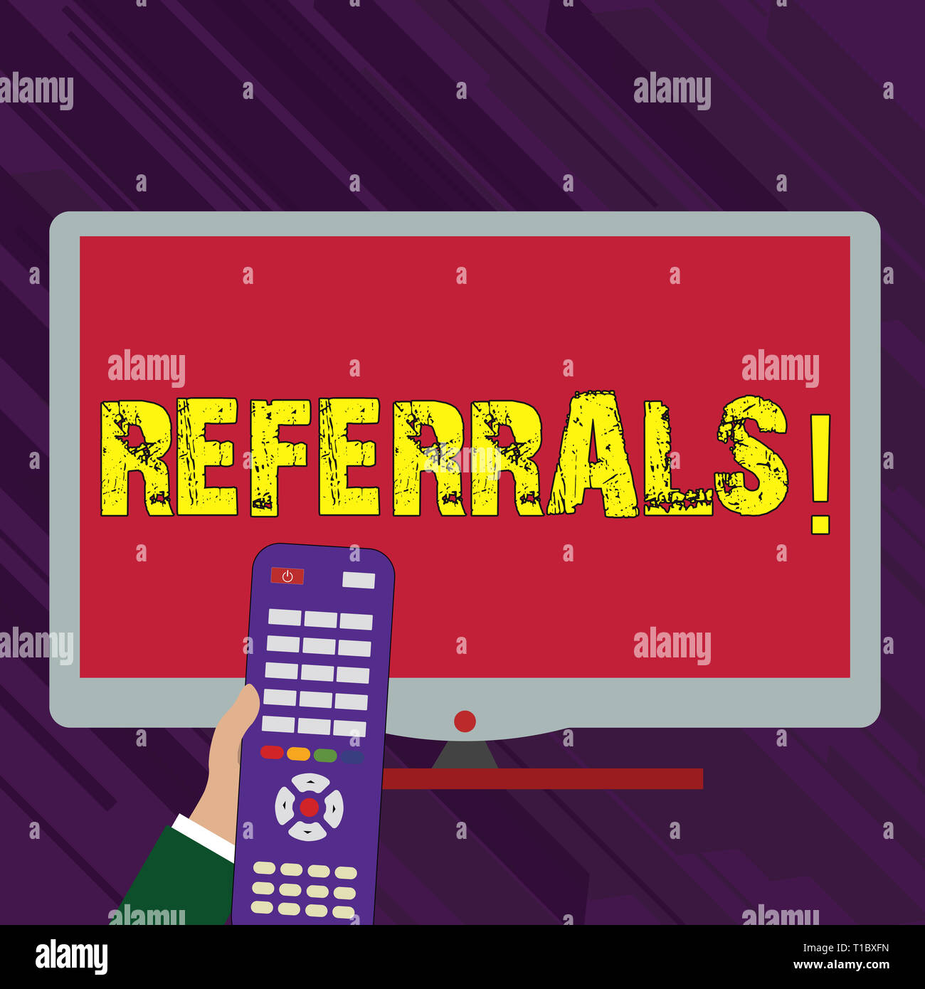 Conceptual hand writing showing Referrals. Concept meaning Act of ...