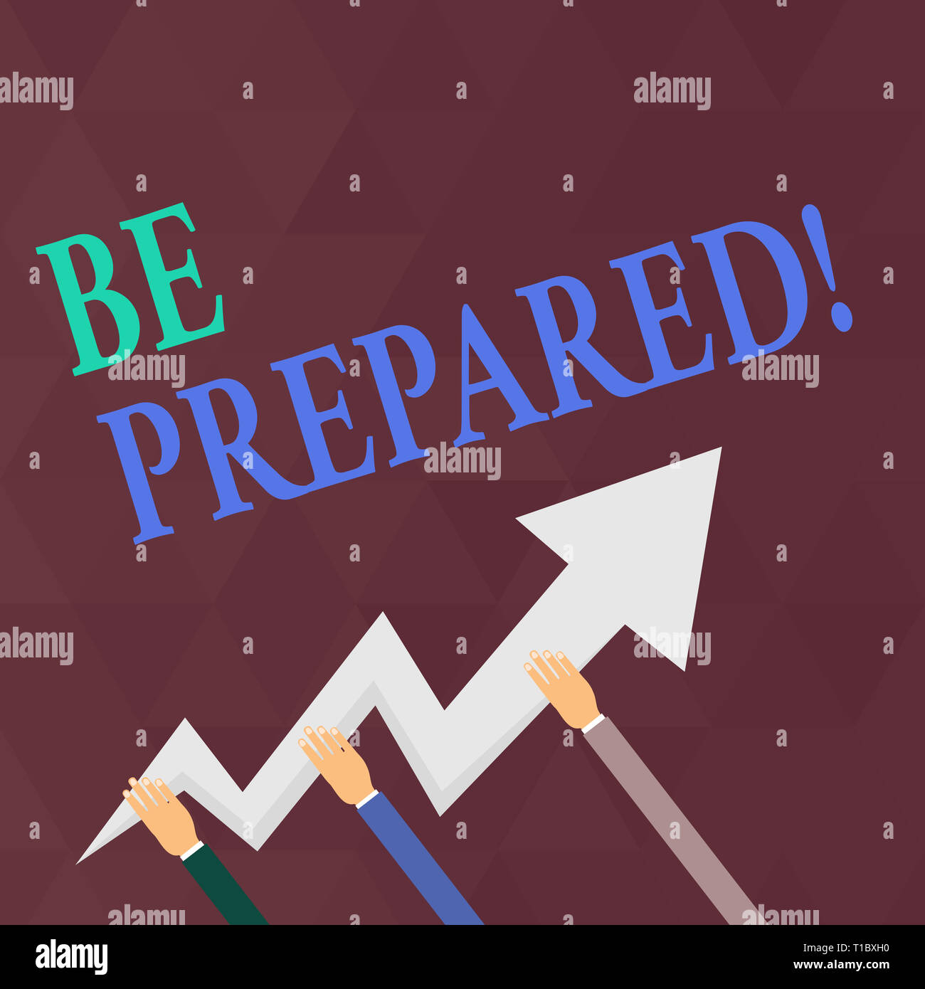 Writing note showing Be Prepared. Business concept for ready to do or ...