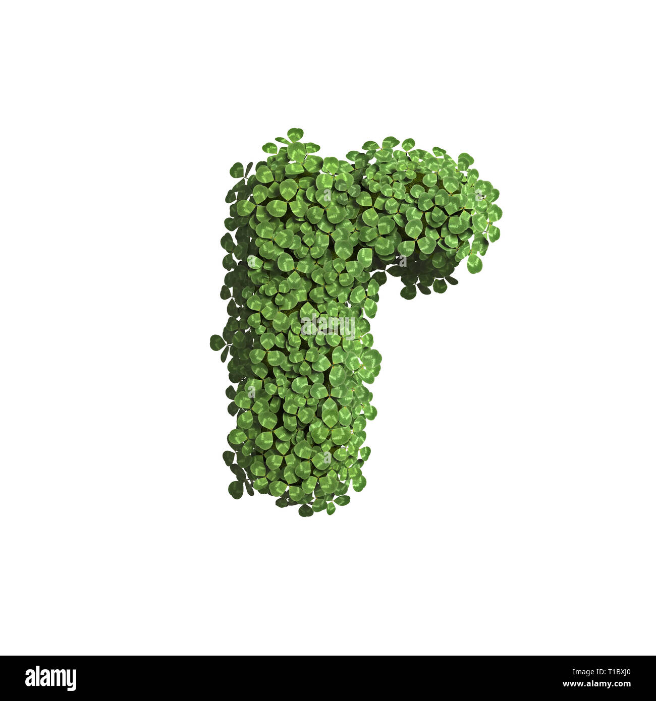 clover letter R - Small 3d spring font isolated on white background ...