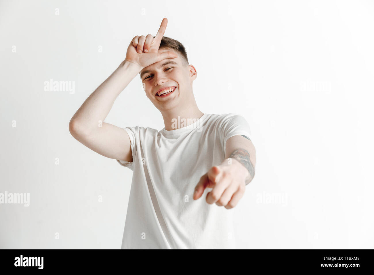 Loser hand gesture man hi-res stock photography and images - Alamy