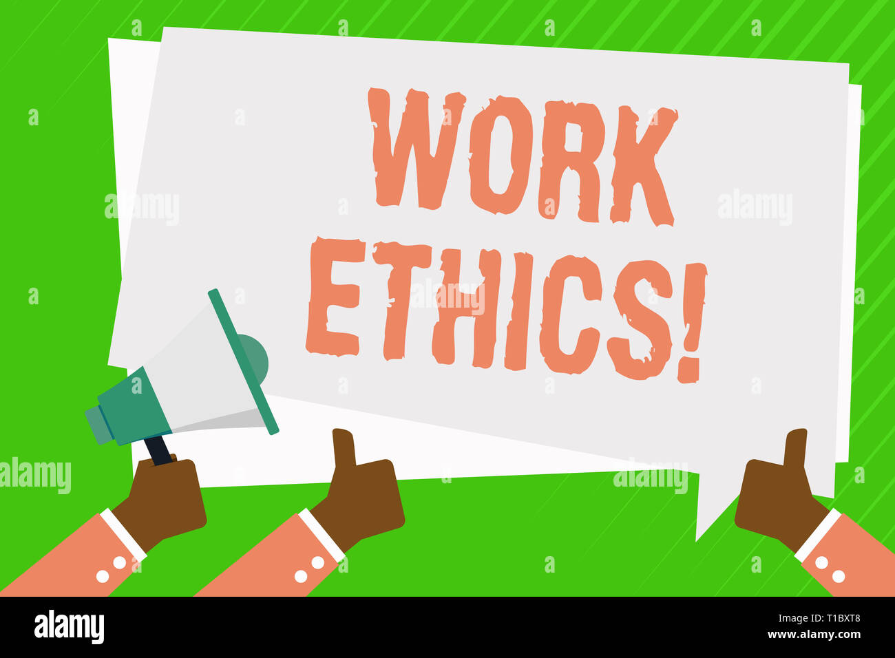 Conceptual hand writing showing Work Ethics. Concept meaning principle ...