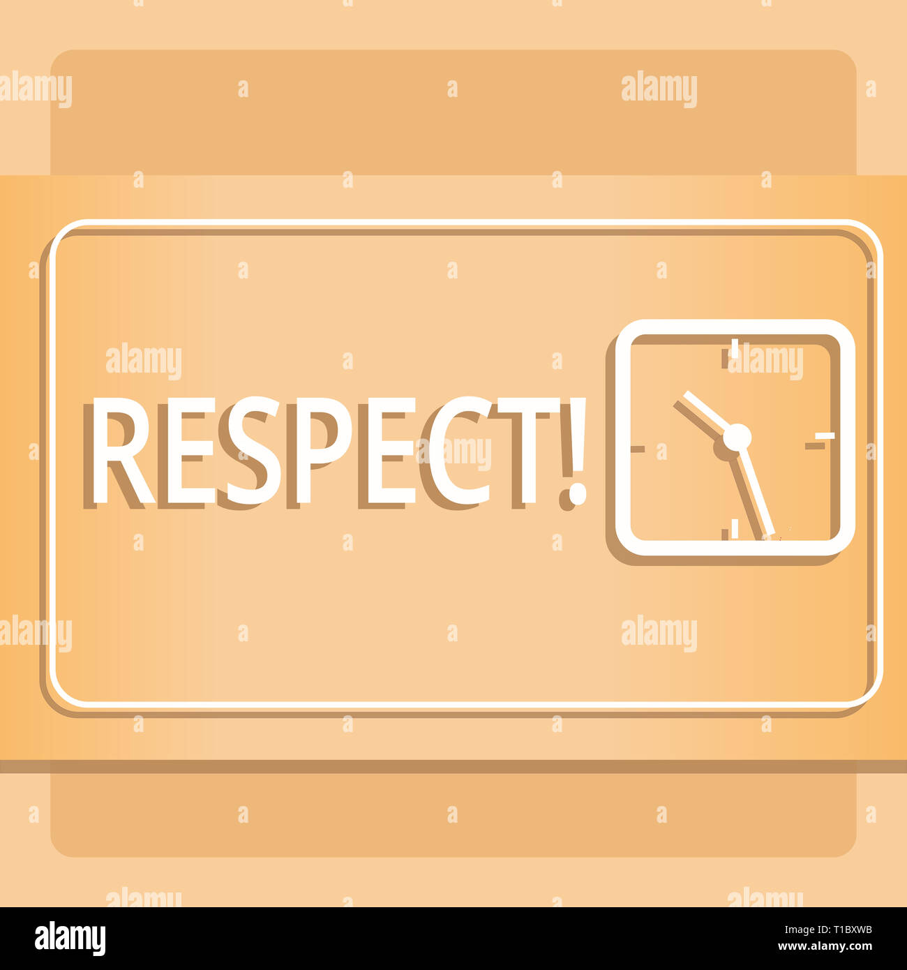 Text sign showing Respect. Business photo showcasing Feeling of deep ...