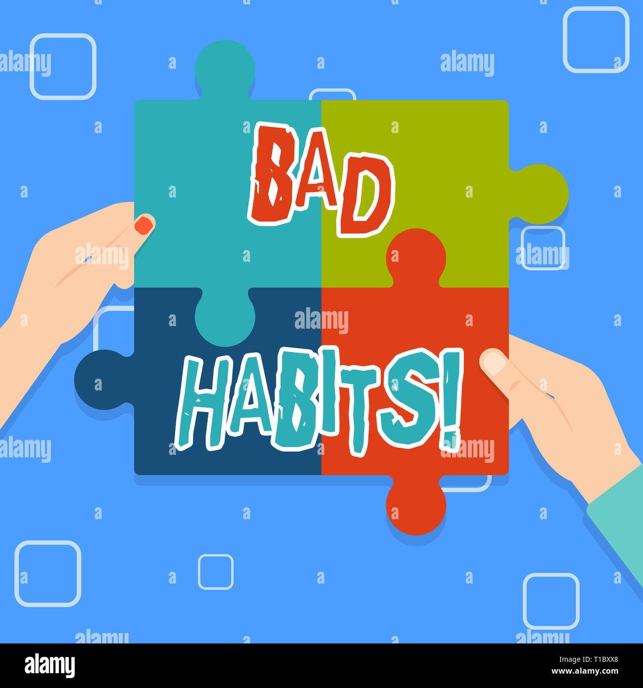 Writing note showing Bad Habits. Business concept for someone do ...