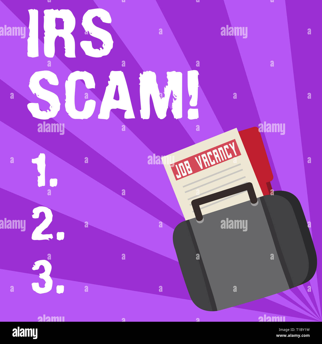 Handwriting text writing Irs Scam. Conceptual photo involve scammers ...