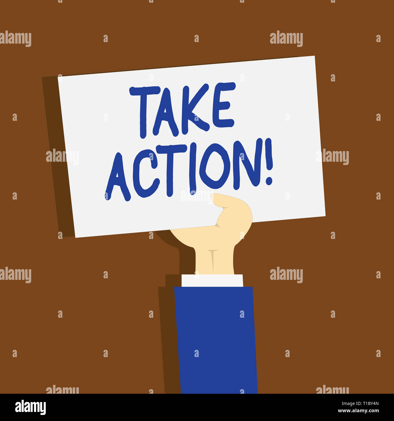 Writing note showing Take Action. Business concept for do something ...