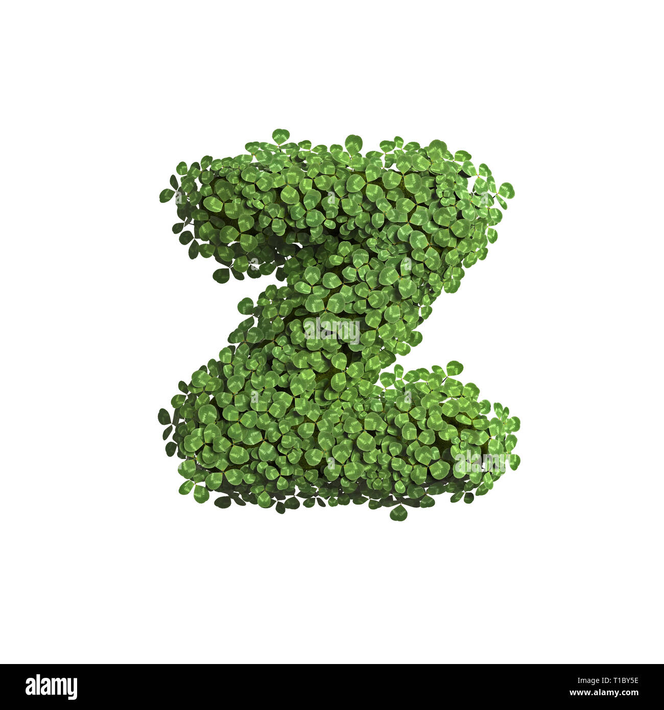 clover letter Z - Lower-case 3d spring font isolated on white ...