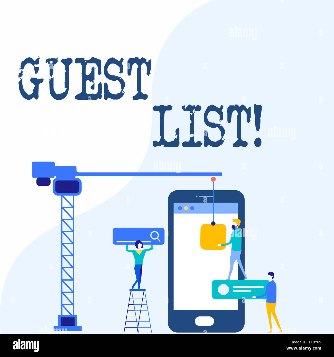 Handwriting text writing Guest List. Conceptual photo showing who are ...