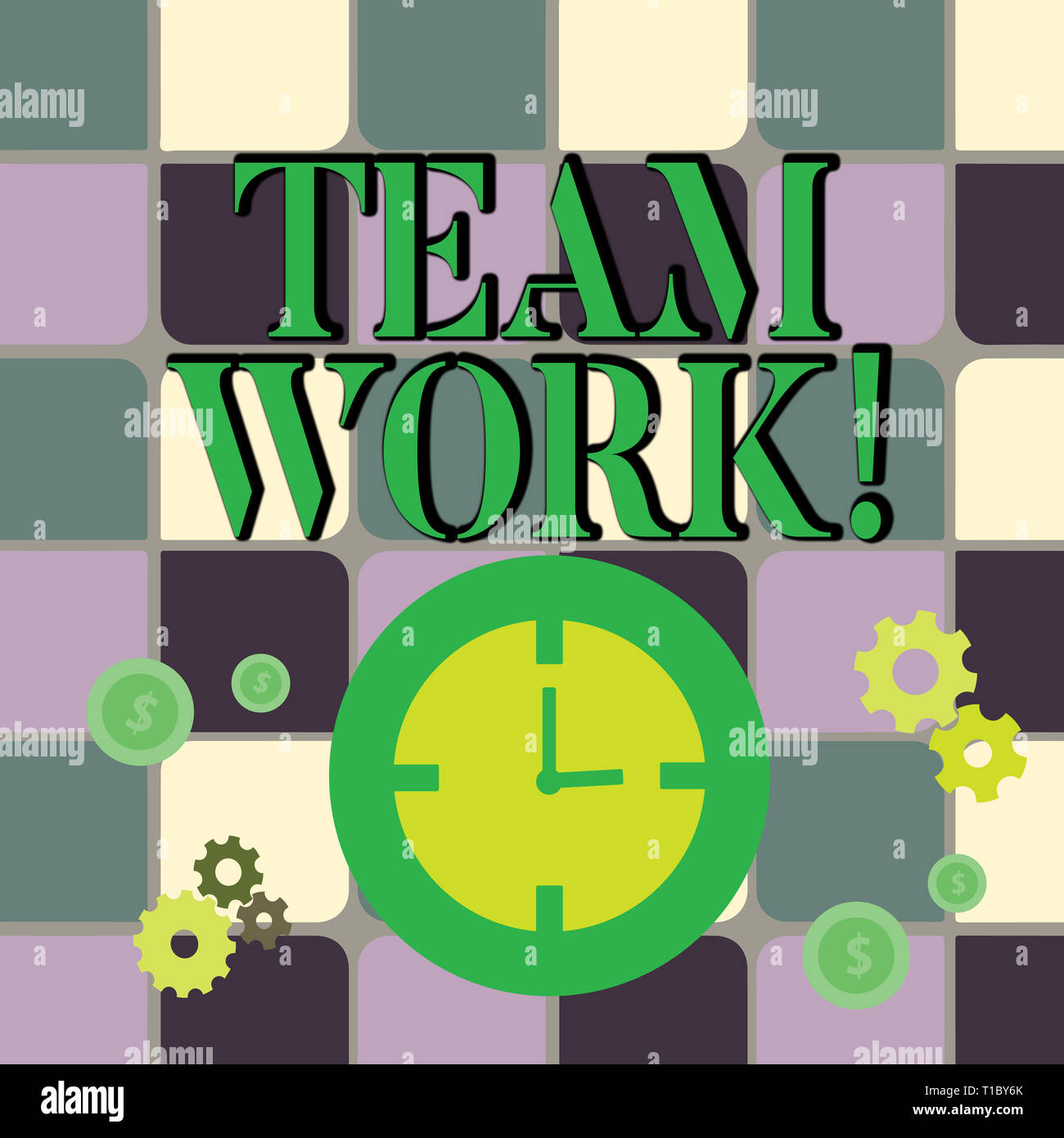 Writing note showing Team Work. Business concept for combined action of ...