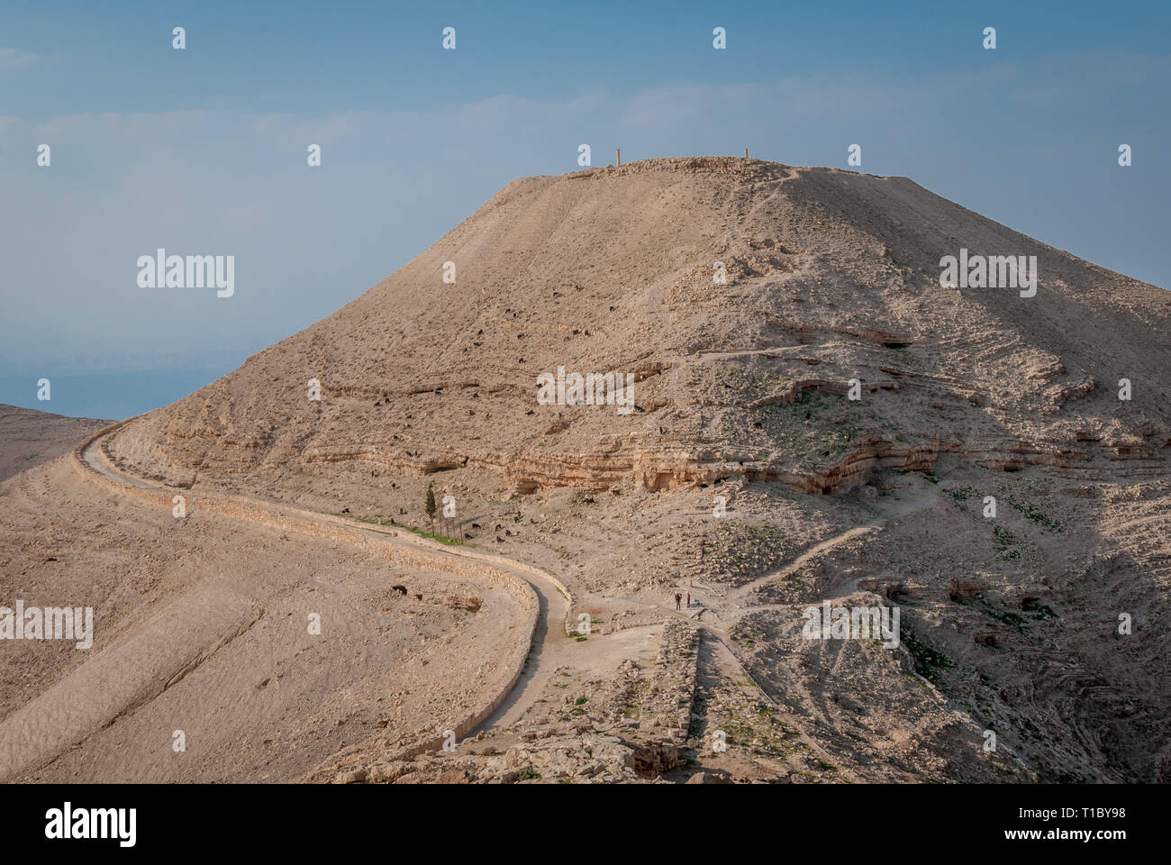 Machaerus (Qal'atu Mkawer) a fortified hilltop palace located in Jordan ...