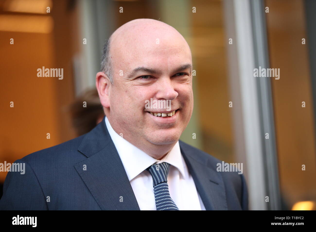 Mike Lynch leaves the Rolls Building in London following the civil case ...