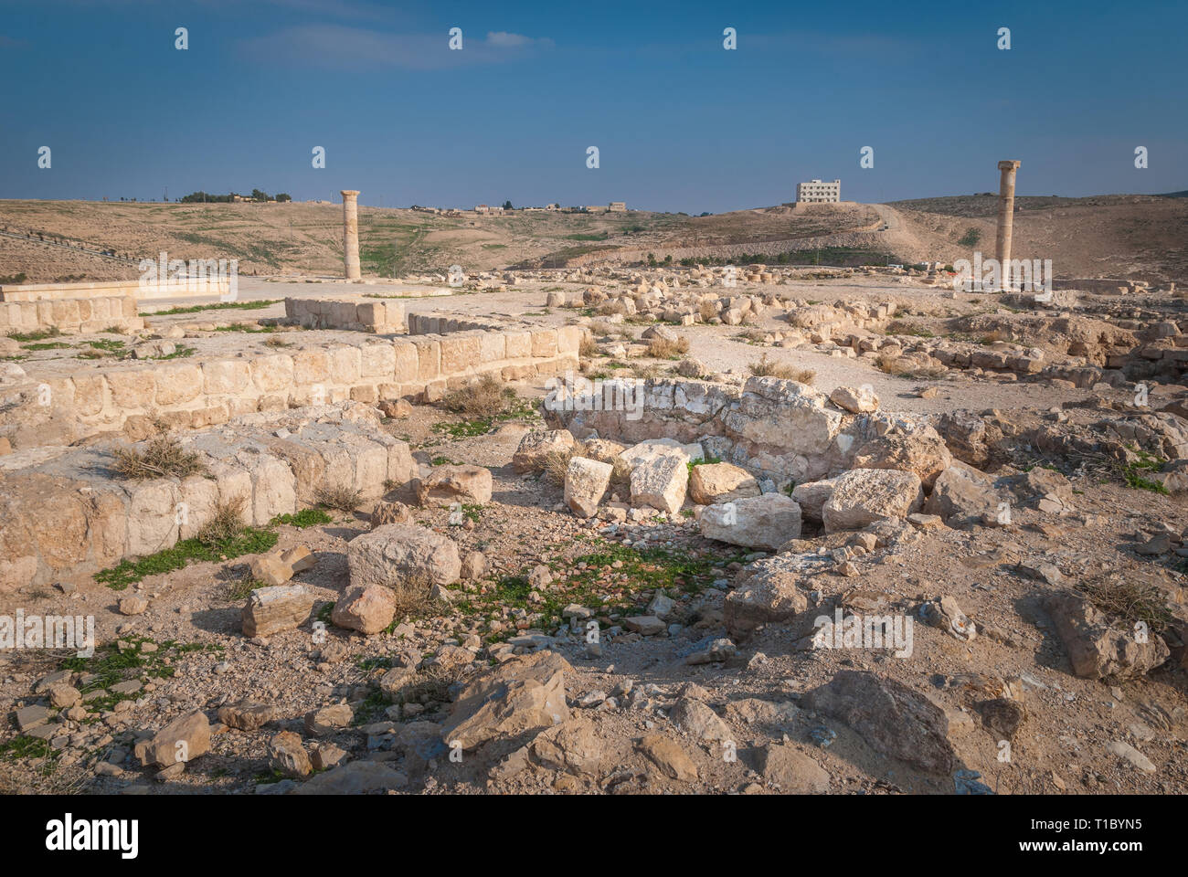 Machaerus (Qal'atu Mkawer) a fortified hilltop palace located in Jordan ...
