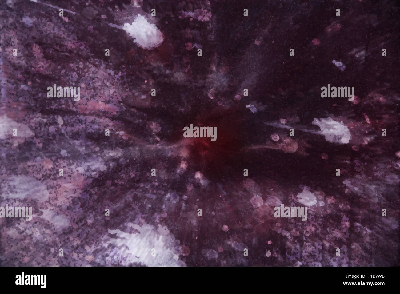 Watercolor background with abstract space landscape, imitating ...