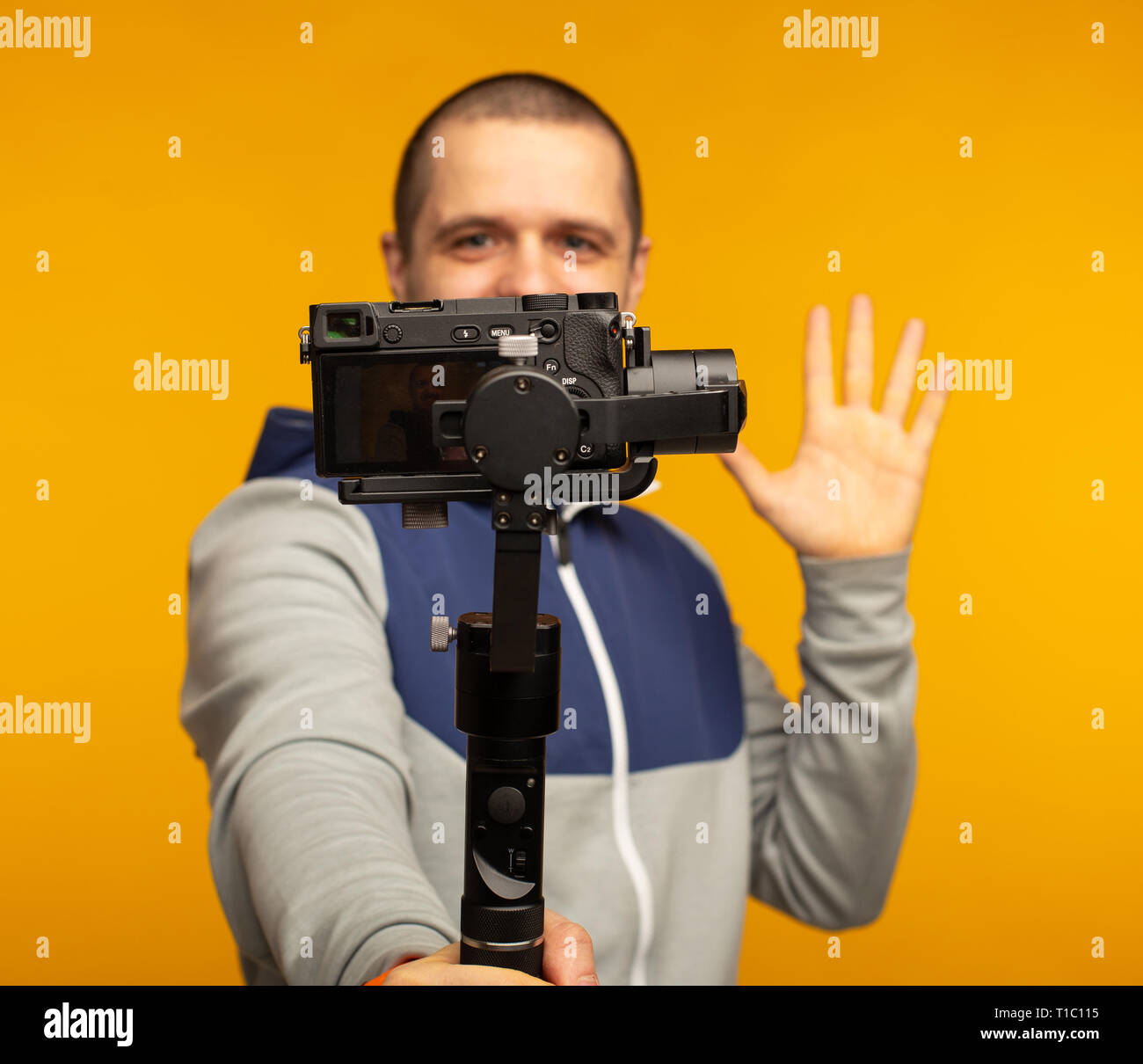 Man filming himself hi-res stock photography and images - Alamy