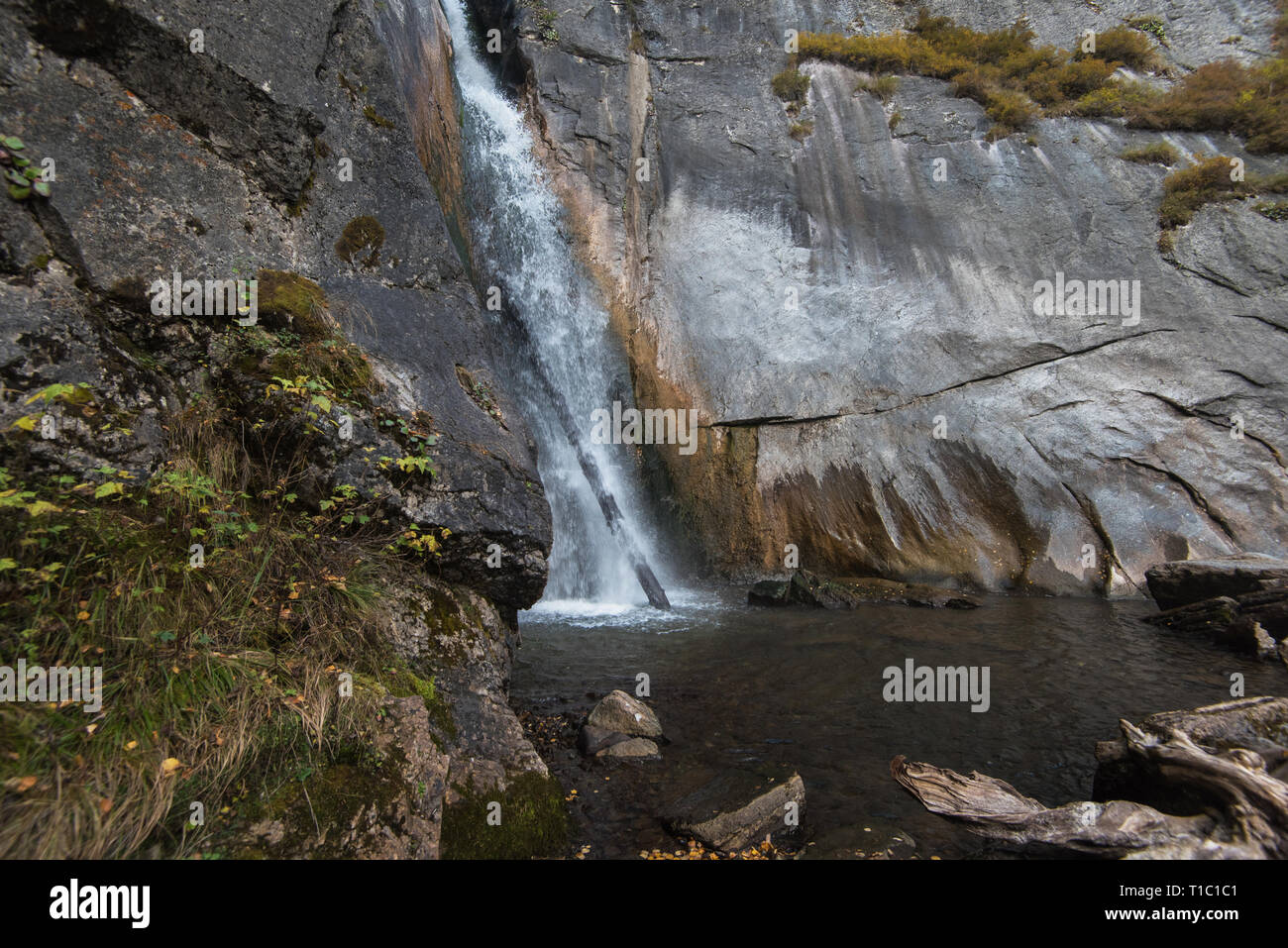 Waterfall on river Shinok Stock Photo - Alamy