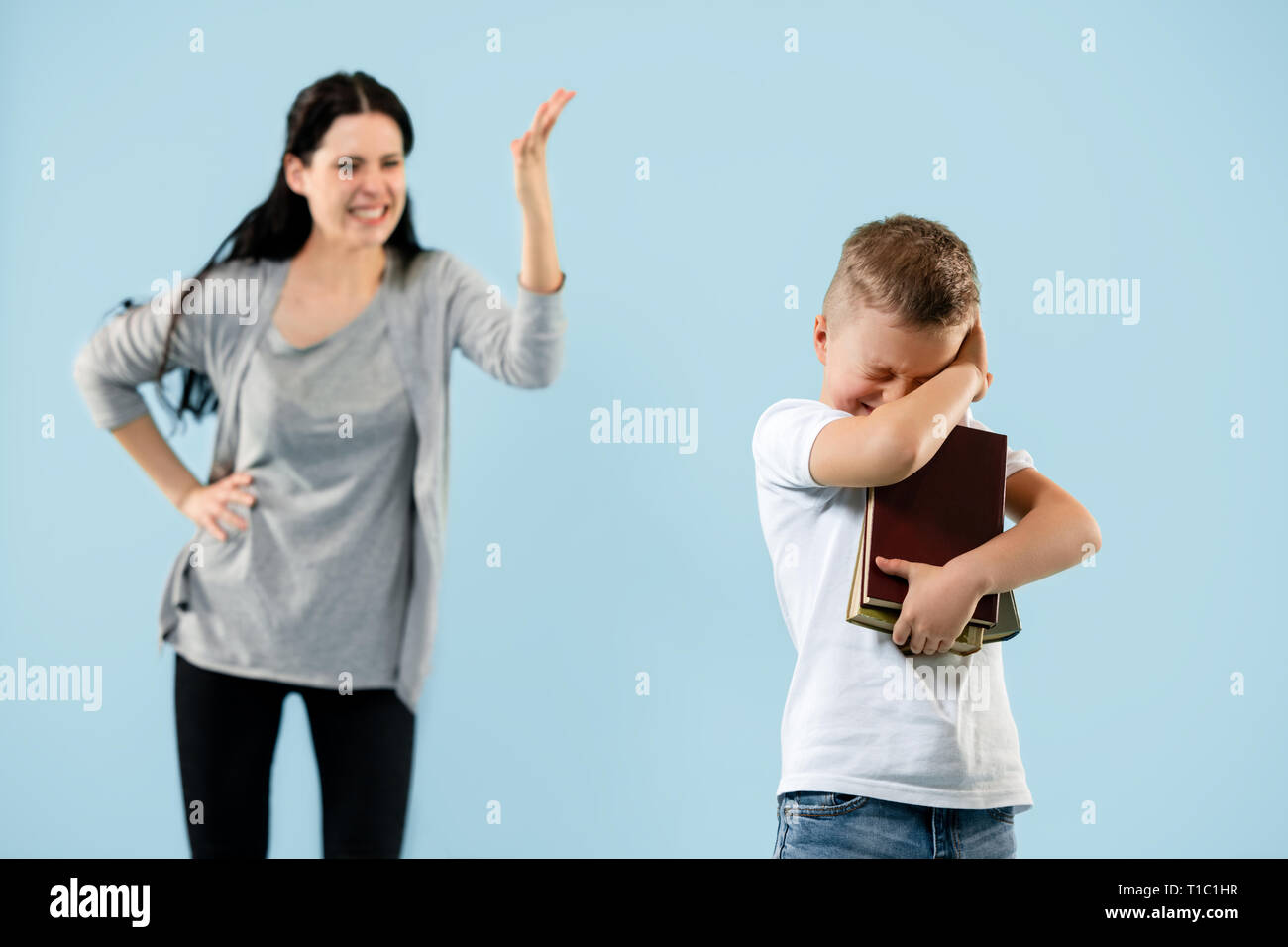 Angry Mother Scolding Her Son Mother Scolding Clipart PNG Images,