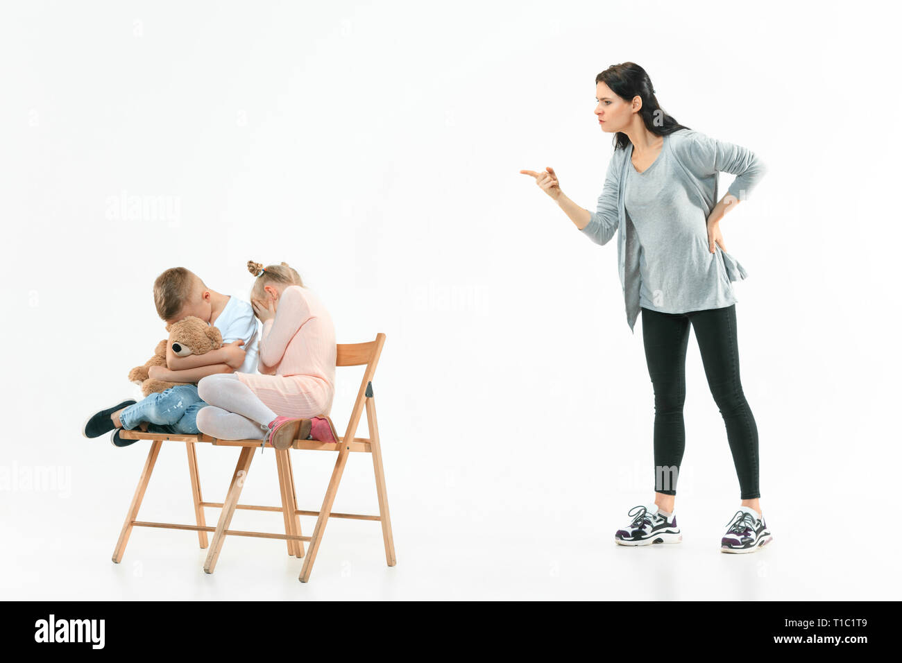 Mother daughter bullying Cut Out Stock Images & Pictures - Alamy