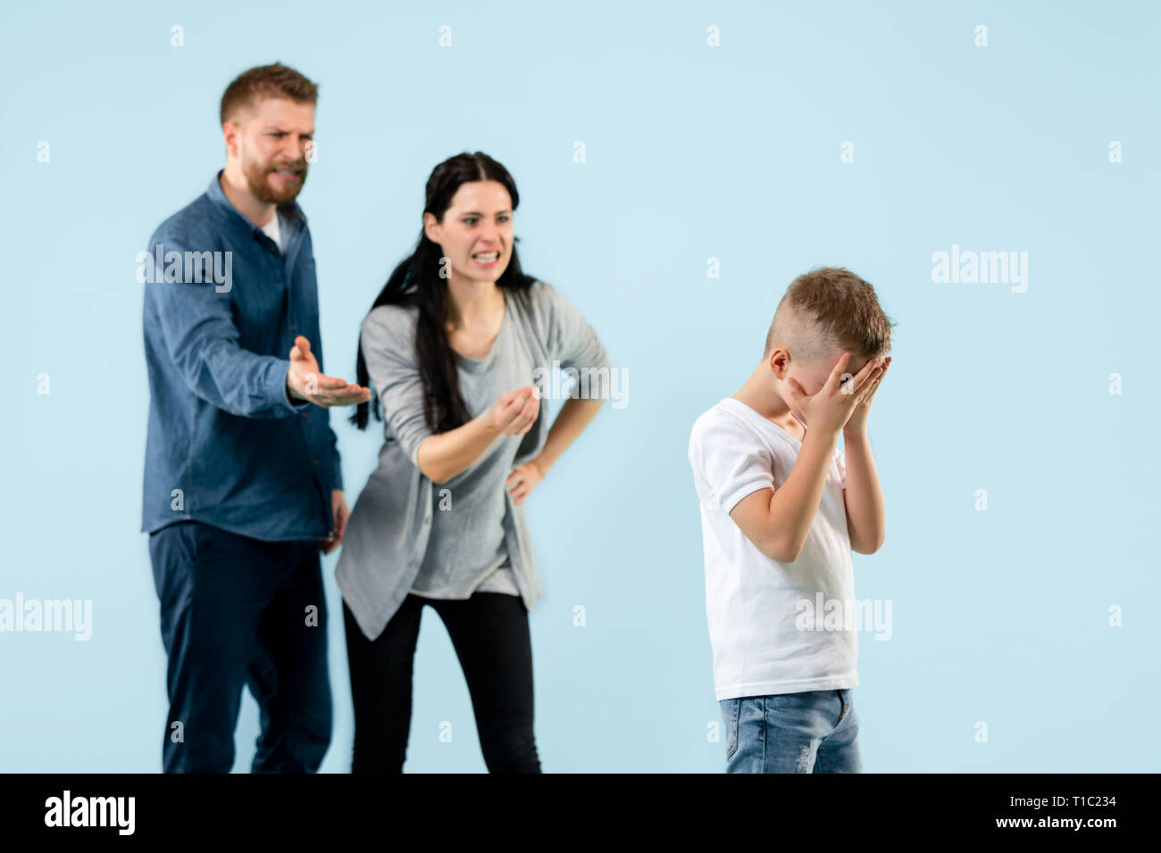 Parents scold his son hi-res stock photography and images - Alamy