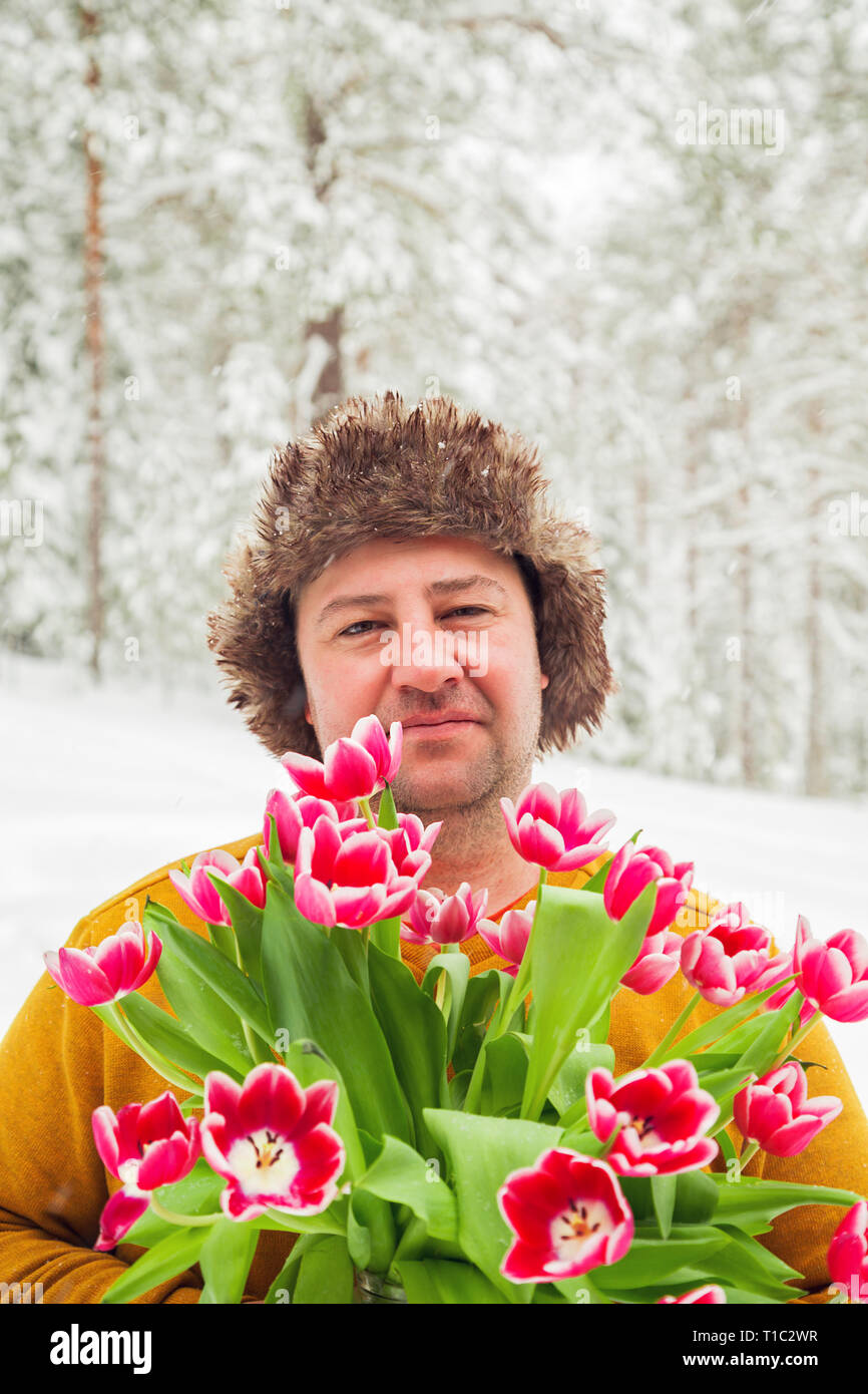 Ushanka man hi-res stock photography and images - Alamy