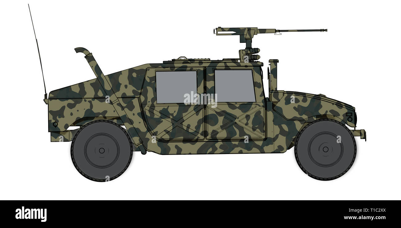 Army Hummer Side View