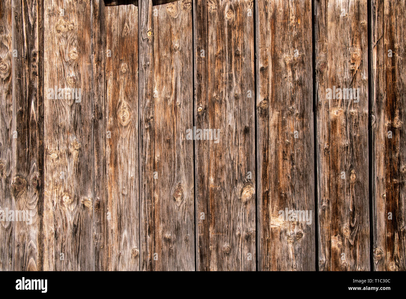 weathered oak wall as background in laths Stock Photo - Alamy