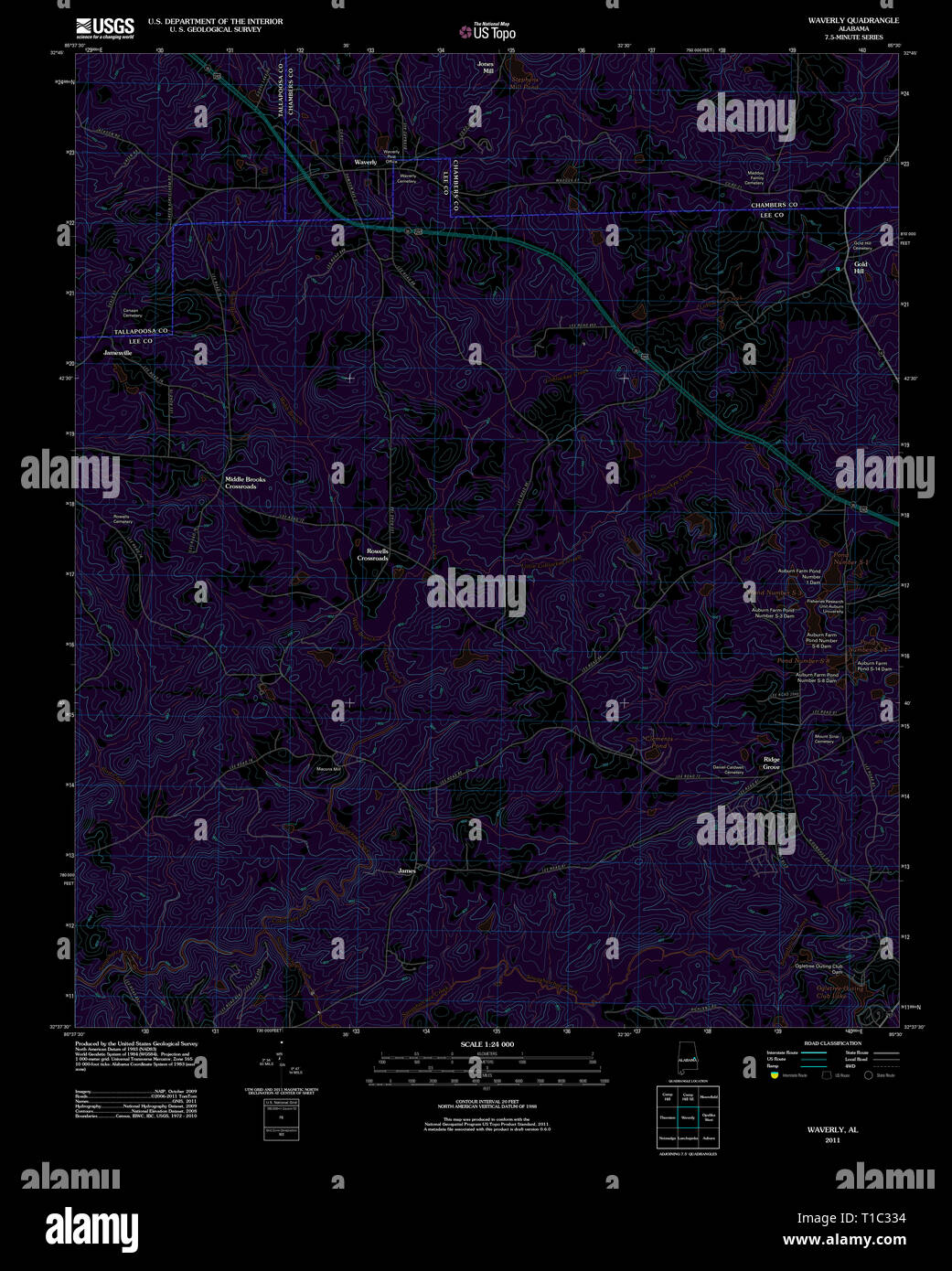 Map of waverly hi-res stock photography and images - Alamy