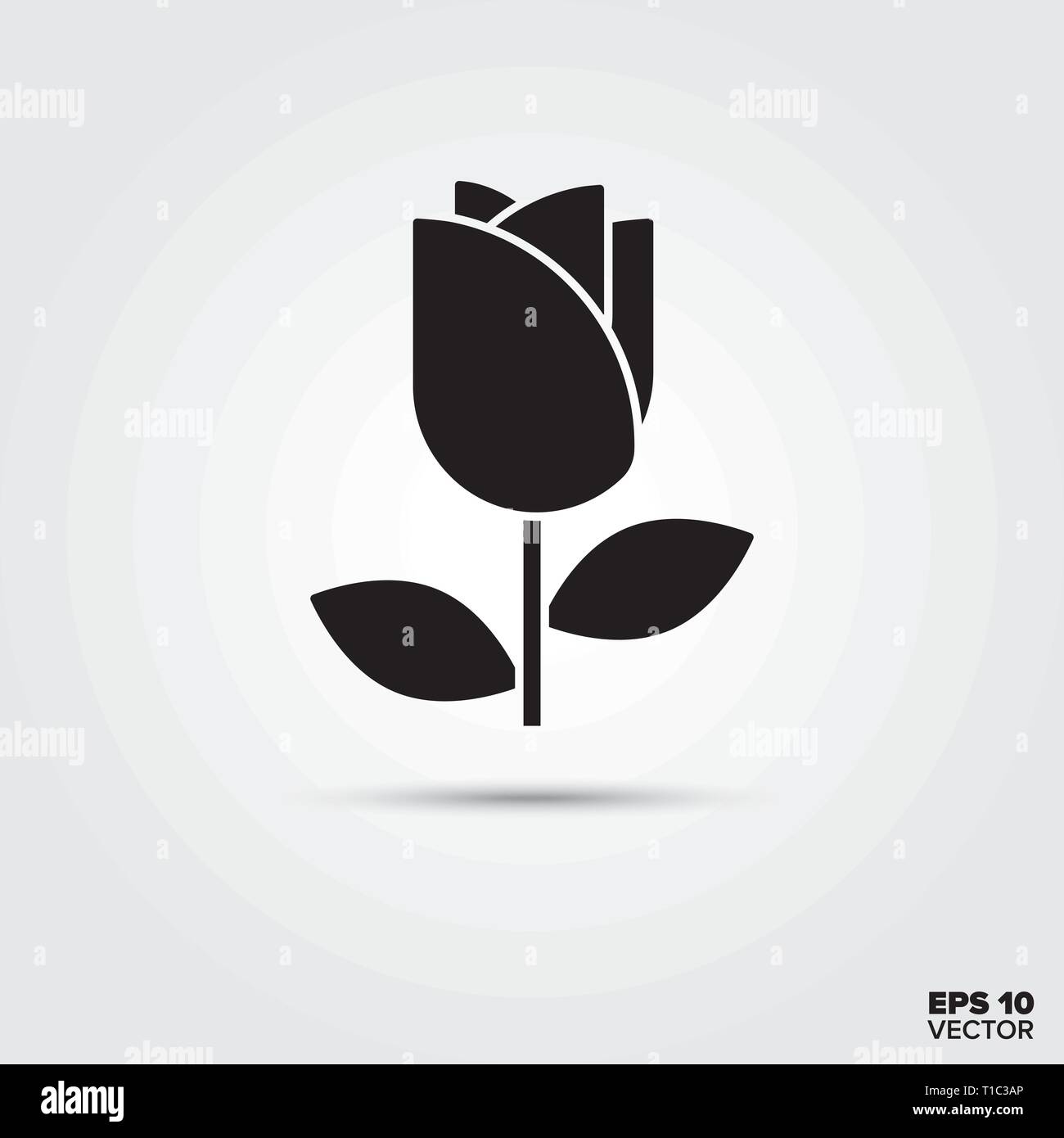 Rose icon vector vectors hi-res stock photography and images - Alamy