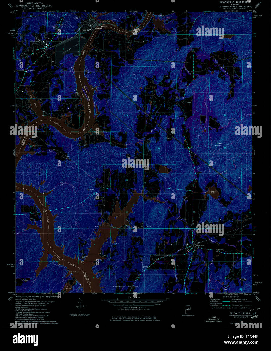 Map of wilsonville hi-res stock photography and images - Alamy