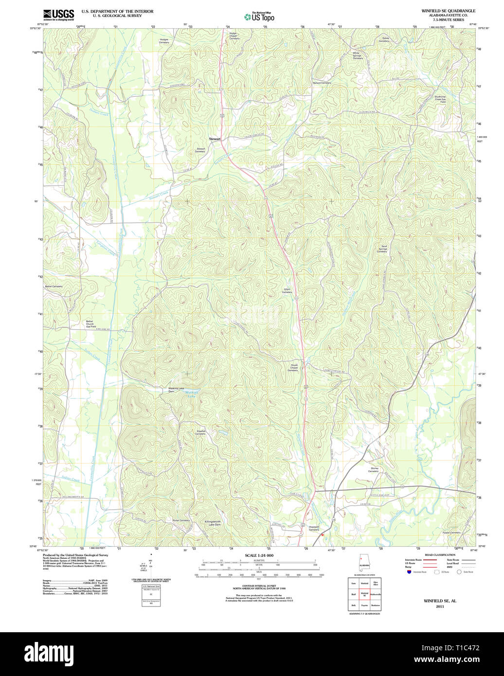 Map of winfield hi-res stock photography and images - Alamy
