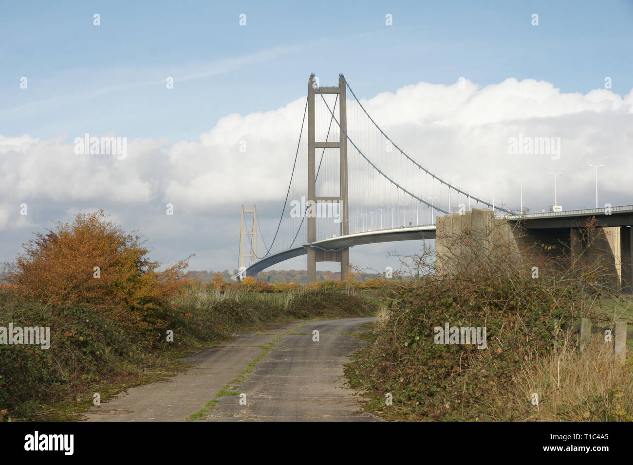The Humber Bridge, Far Ings National Nature Reserve Stock Photo - Alamy