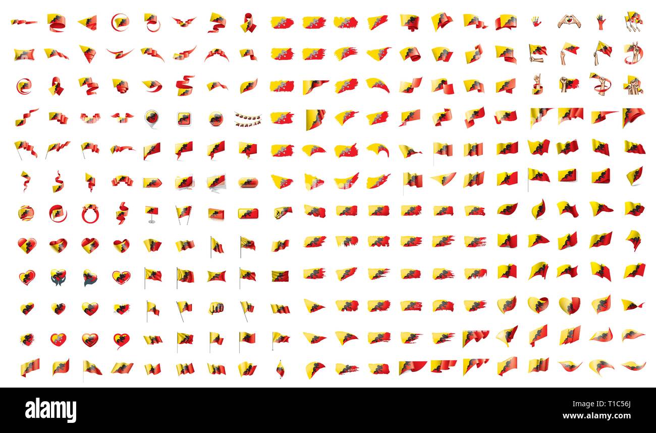 Bhutan flags Stock Vector Images - Alamy